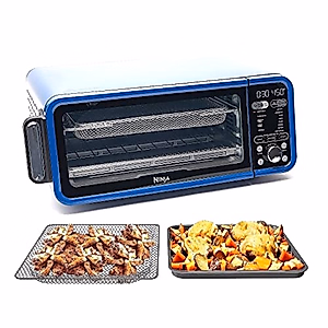Ninja SP101 Foodi 8-in-1 Air Fry Large Toaster Oven Flip-Away for Storage Dehydrate Keep Warm 1800w XL Capacity (Renewed) NAVI BLUE