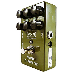 MXR M81 Bass Preamp Pedal Bundle with XLR Direct Out, 3 band EQ and Level Controls w/ 4 Cables