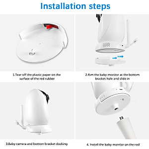 Aobelieve Flexible Twist Mount for Dreo Baby Monitor, White