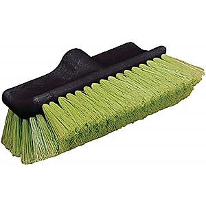 SPARTA 36129775 Flo-Thru Dual Surface Wash Brush Nylex Bristles, 2-3/8" Bristle Trim, 10" Length x 4" Width, Green
