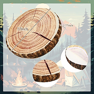 Kigley 24 Pcs Pretend Camping Play Set with Teepee Tent Fake Campfire Felt Toys Wood Style Throw Pillow Cushion for Boys Girls Adults Dramatic Play Home Decorations