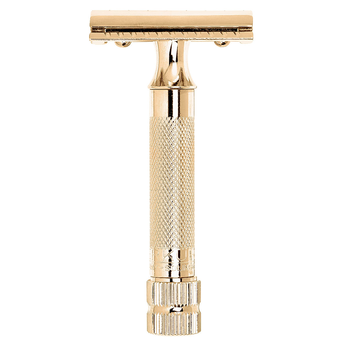 Merkur Classic 2-Piece Double Edge Safety Razor Gold Plated, 1 Count