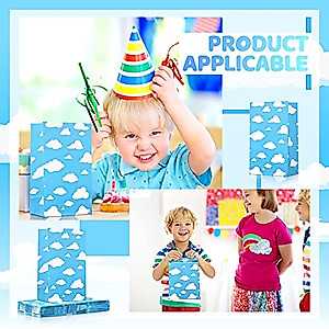 Tallew 24 PCS Blue Sky Clouds Paper Party Bags Cloud Treat Candy Goodie Bags Blue Sky Gift Bags Wrapping Party Favor Bags for Baby Girls Baby Shower Birthday