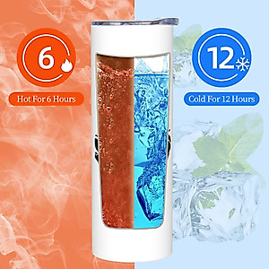 LIICHEES Black Silhouette Muscle Arm Wrestling Fighting Stainless Steel Vacuum Insulated Tumbler 20oz Coffee Cups Travel Mug Water Cup with Leak-Proof Flip Lid Metal Straw Cleaning Brush