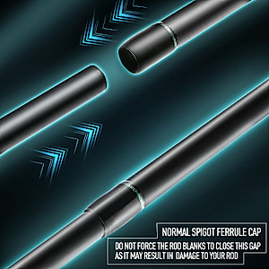 Sougayilang Surf Spinning Fishing Rod Carbon Travel Surf Rod 2 Piece Spinning Fishing Rod for Beach Saltwater Surf Rod 12ft(9'/10'/11'/12'