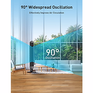 Dreo 42'' Pilot Pro Tower Fan with Remote, Black (DR-HTF005) & Tower Fan with Remote, 90° Oscillating Bladeless Fan, 42 Inch, Quiet with 6 Speeds, Large LED Display