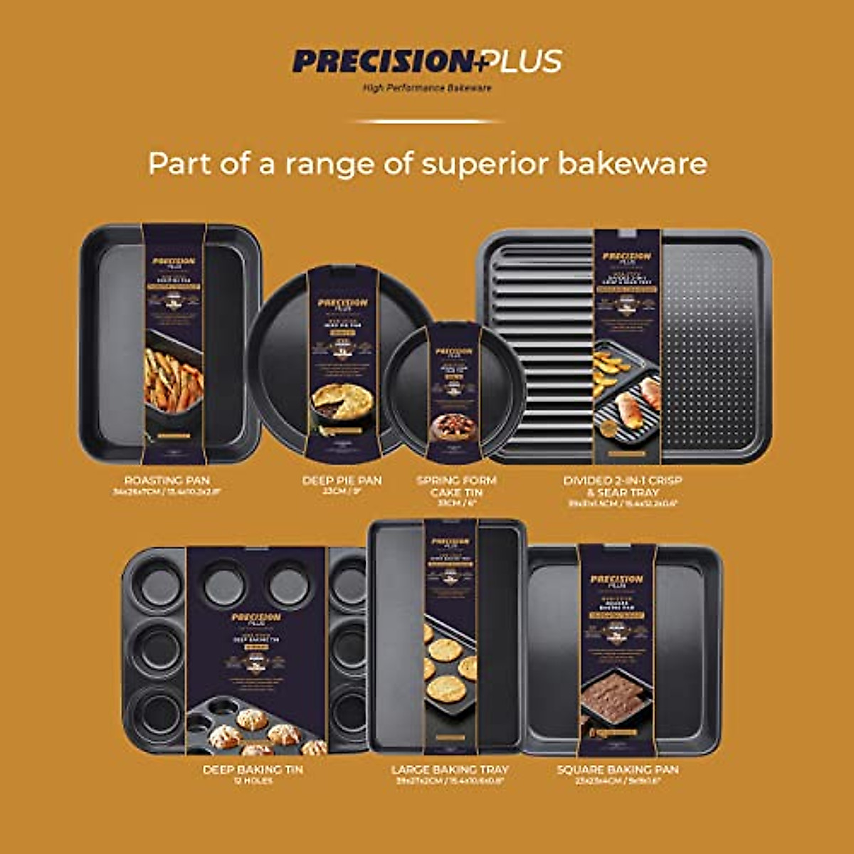 Tower T943000HG1 Precision Plus Large Roasting Pan, Aluminised Steel with Non-Stick Coating, Black