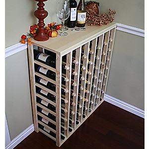 Creekside 56 Bottle Table Wine Rack (Pine) by Creekside - Exclusive 12 inch deep design conceals entire wine bottles. Hand-sanded to perfection!, Pine