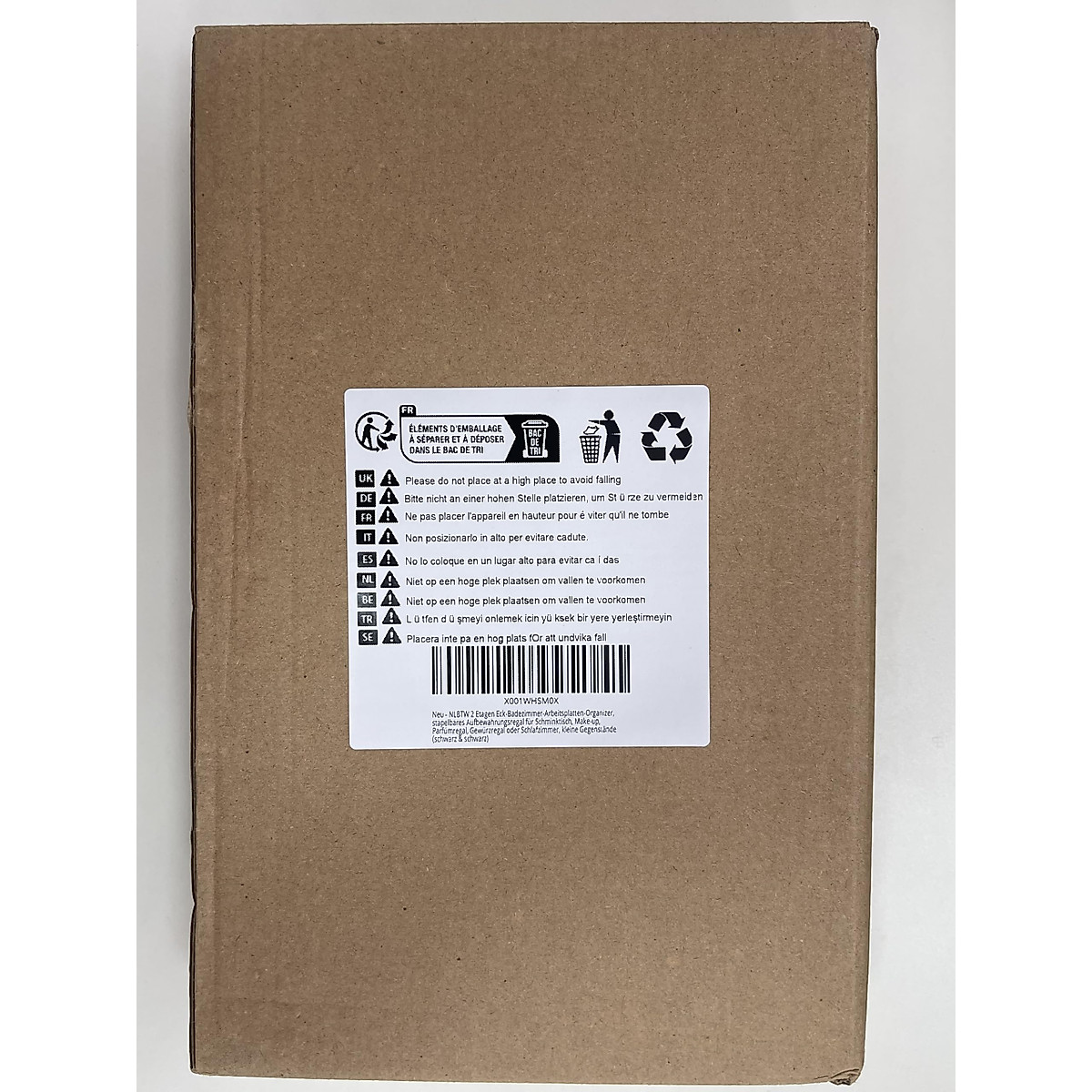 NLBTW 2 Tier Corner Bathroom Countertop Organizer, Stackable Storage Shelf for Vanity Makeup Perfume Shelf, Kitchen Spice Rack or Bedroom Small Object Storage Standing Counter (Black & Black)