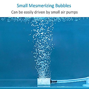 Pawfly 1.2 Inch Air Stone White Cuboid Bubble Stone Diffuser Bubbler Airstones for Aquarium Fish Tank and Pump, 10 Pack