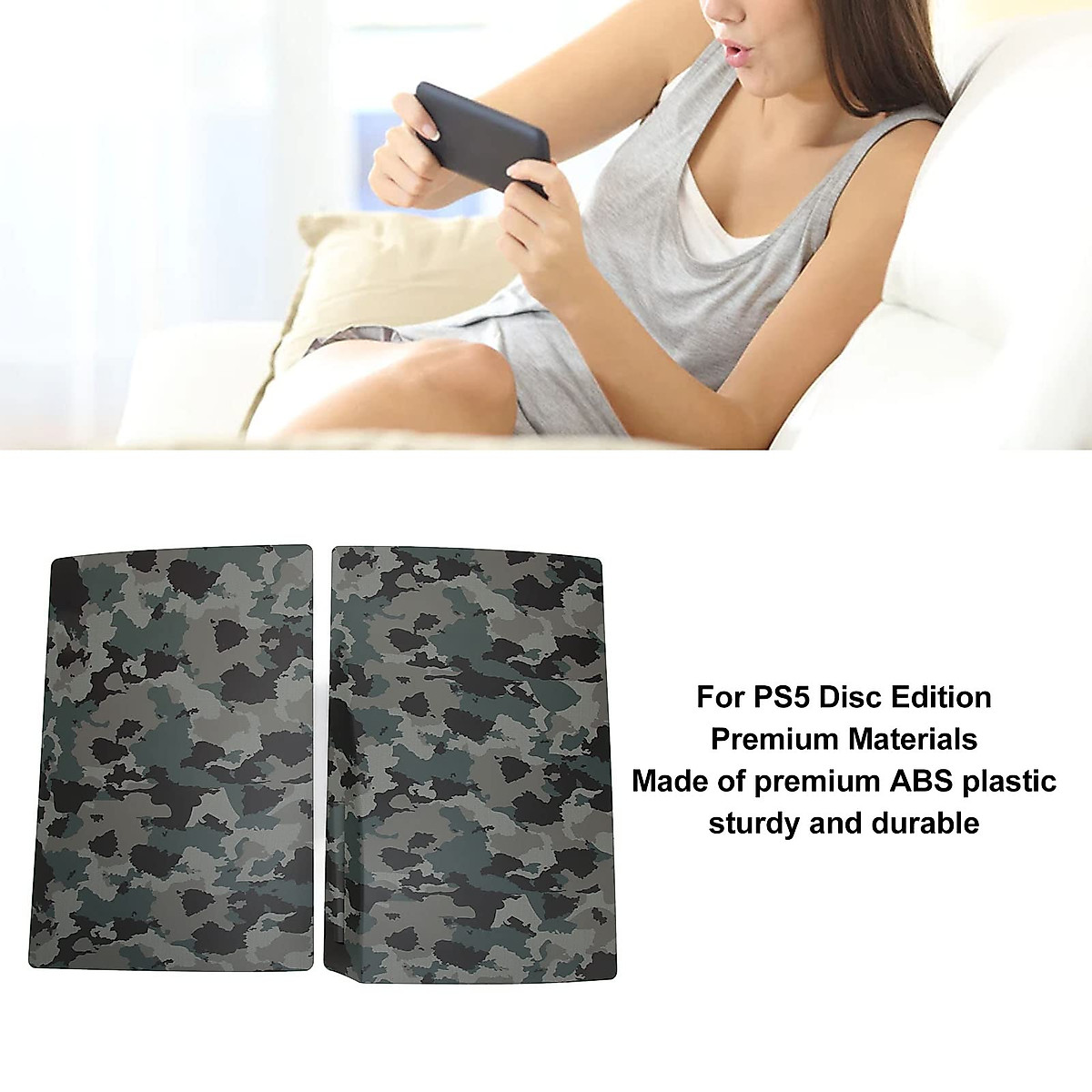 for PS5 Faceplate Cover, Dustproof Disc Edition Faceplate Cover, Replacement Faceplate Cover Protective Shell for PS5 Disc Edition Console