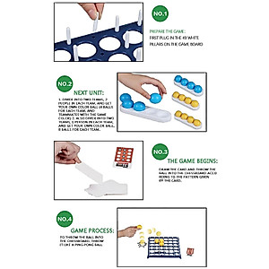 VIZH Bounce Ball Game Family Party Board Games Ball Toy, Desktop Bouncing Ball Game,Family Bouncing Balls Board Game with Pattern Challenge for Party, 2-4 Palyers Game