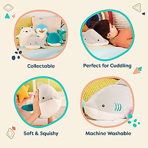 B. toys- B. softies- Plush Squishy Shark– Stuffed Animal – Soft Shark – Washable Ocean Toy for Baby, Toddler, Kids- Huggable Squishies- Saylor Shark- 0 Months +