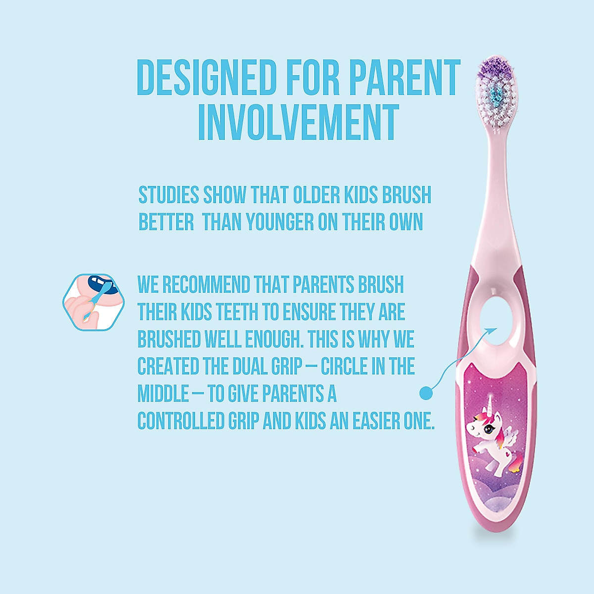 Jordan* Step 2 Kids Toothbrush, 3-5 Years, Soft Bristles, BPA Free (4 Pack) Blue & Green