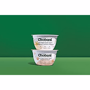 Chobani® Less Sugar Low-Fat Greek Yogurt Clingstone Peach 5.3oz