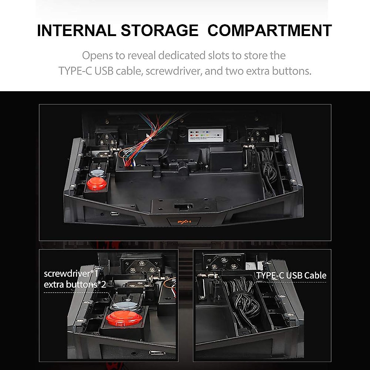 PXN Arcade Stick PC, X9 Arcade Joystick PS4 Game controller Vewlix Fightstick with Sanwa Buttons USB Data Cable Connection for PS4, PS3, PC, Xbox one