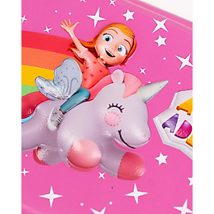 A FOR ADLEY Unicorn Rainbow Art Pouch and Pencil Case, A Fun Way to Store All Your Coloring And Drawing Necessities Complete With Custom Markers, Pens and Stickers