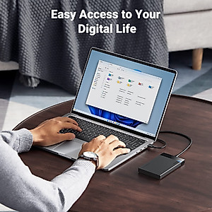 UGREEN 2.5" Hard Drive Enclosure USB C 3.1 Gen 2 to SATA III 6Gbps for SSD HDD 9.5 7mm External Hard Drive Disk Case with UASP Compatible with WD Seagate Toshiba Samsung Hitachi PS4 Xbox Router