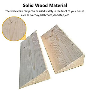 NIVOK Trolleys,Threshold Ramps for Doorways, 2 in Rise Wheelchairs Ramps for Bike/Motorcycle/Hand Trolleys/Floor-Sweeper, Indoors Outdoor Home Garden Yard Shed Steps Handicap Ramp/L*W*H/11*15*5Cm(4.3*