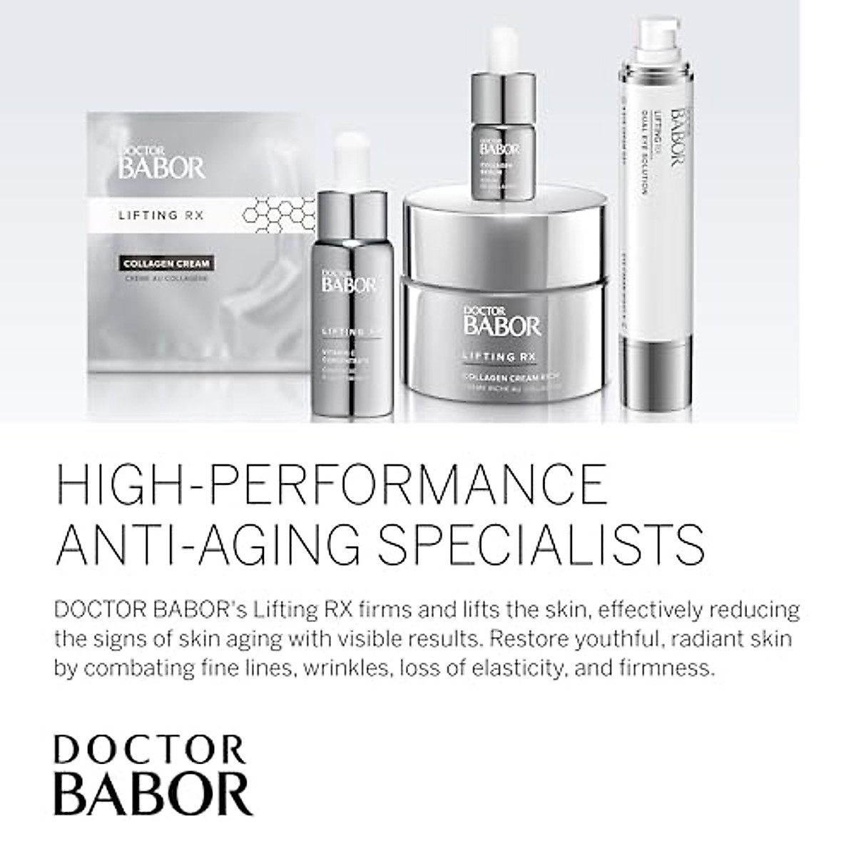 BABOR DOCTOR Lifting Rx Collagen Cream, Anti Aging Night Cream, Plumping & Firming, Reduce Appearance of Fine Lines & Wrinkles with Hyaluronic Acid, Squalene & Collagen, 1.7 oz