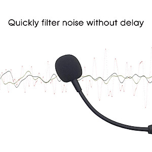 Mic Replacement Microphone Boom fits for Kingston HyperX Cloud, Cloud X and Cloud II 1st Version for PS4 Xbox One Nintendo Switch Computer PC Gaming Headsets Noise Cancelling 3.5mm Jack Black