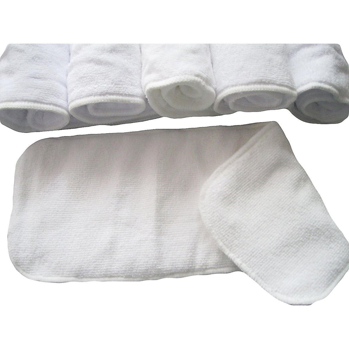 See Diapers 6 Pack 100% Microfiber Inserts for Baby Cloth Diapers Reusable 4 Layers