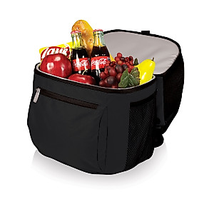 ONIVA - a Picnic Time brand Zuma Backpack Cooler, Soft Cooler Backpack, Lunch Cooler Black 16 x 11 x 3