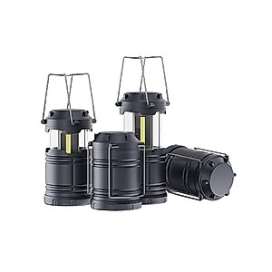 Lichamp Led Lantern Camping Light, 4 Pack Battery Operated Lanterns for Power Outages Indoor Emergency Outdoor Camping Hiking Kit, J004GY