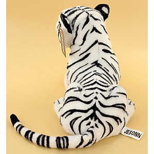 JESONN Realistic Stuffed Animals Soft Plush Toy Tiger Beige for Kids Birthday Gifts,13.5" or 35CM,1PC