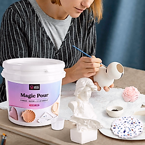 LET'S RESIN Resin Casting Powders 3000g, Fast Cured Casting Resin Kit for Beginners,20~30 Minutes De-Mold, Water Activated Plaster Powder Casting Kit for Resin Molds, Easy Mixing & Self Leveling