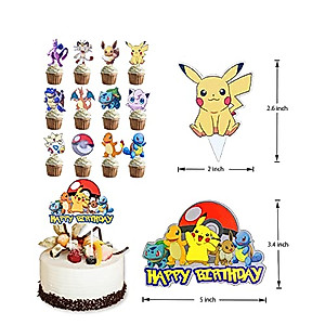 Cartoon birthday party supplies, including happy birthday banners, cupcakes, tablecloths and stickers, children's cartoon party decorations