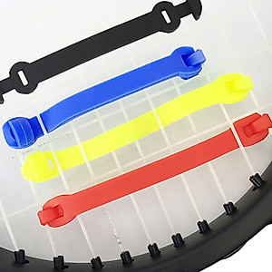 Andux Silicone Tennis Vibration Dampener Long Buckle Type Reduce Vibration 6pcs/set BZQ-06 (blue)