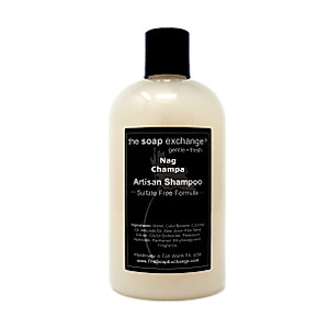The Soap Exchange Hair Shampoo - Nag Champa Scent - Hand Crafted 12 fl oz / 354 ml Natural Artisan Hair Care, Gentle, Sulfate & Paraben Free, Cleanse, Moisturize, & Protect. Made in the USA.