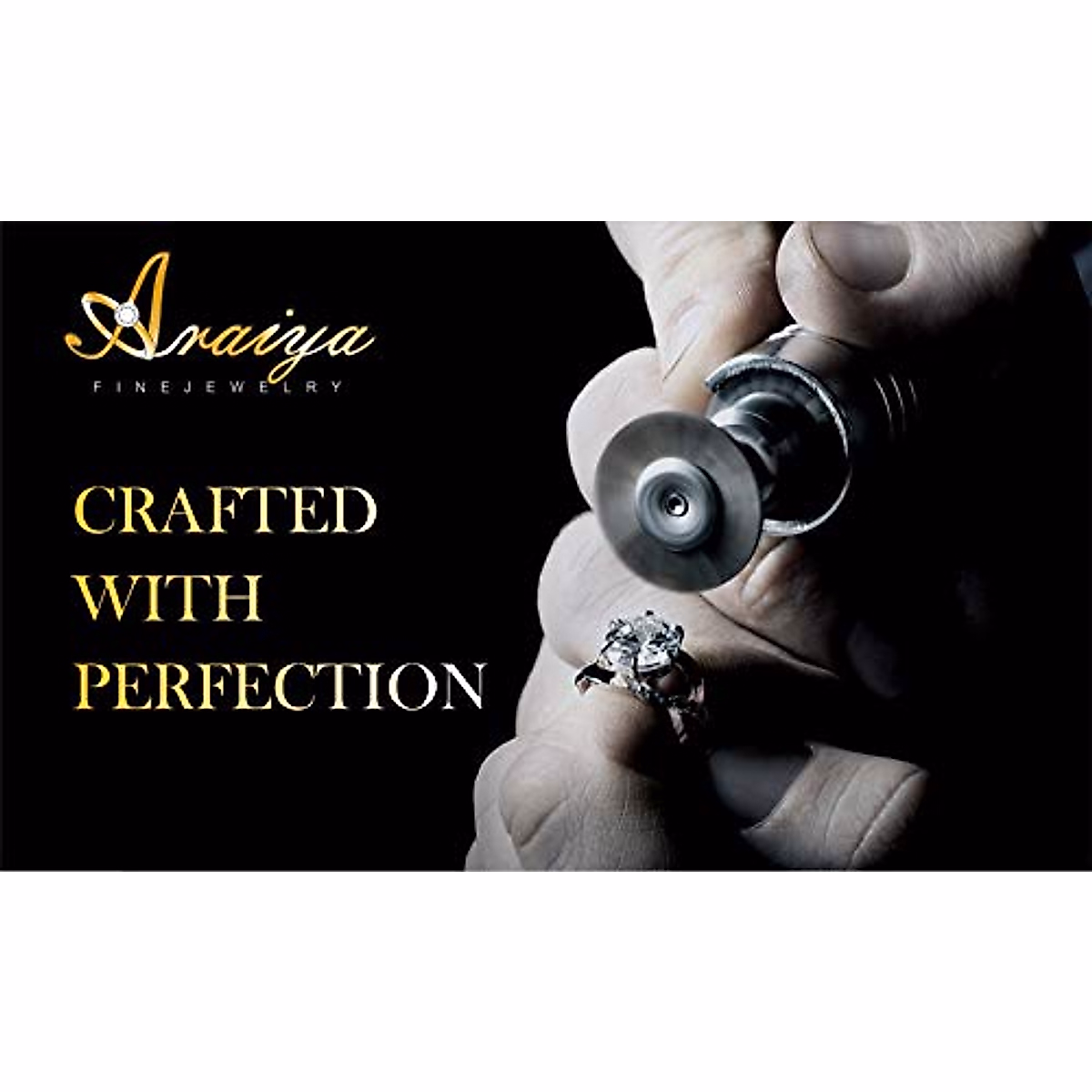 ARAIYA FINE JEWELRY 10K Yellow Gold Diamond Infinity Band Ring (1/2 cttw, I-J Color, I2-I3 Clarity), Size 7