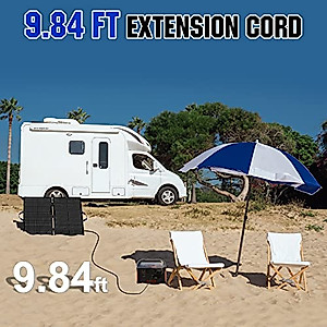 ECO-WORTHY 120W Foldable Solar Panel for Jackery Explorer/Flashfish/BALDR/Goal Zero Portable Generator Power Station, with 20A Charge Controller to Charge 12V Battery