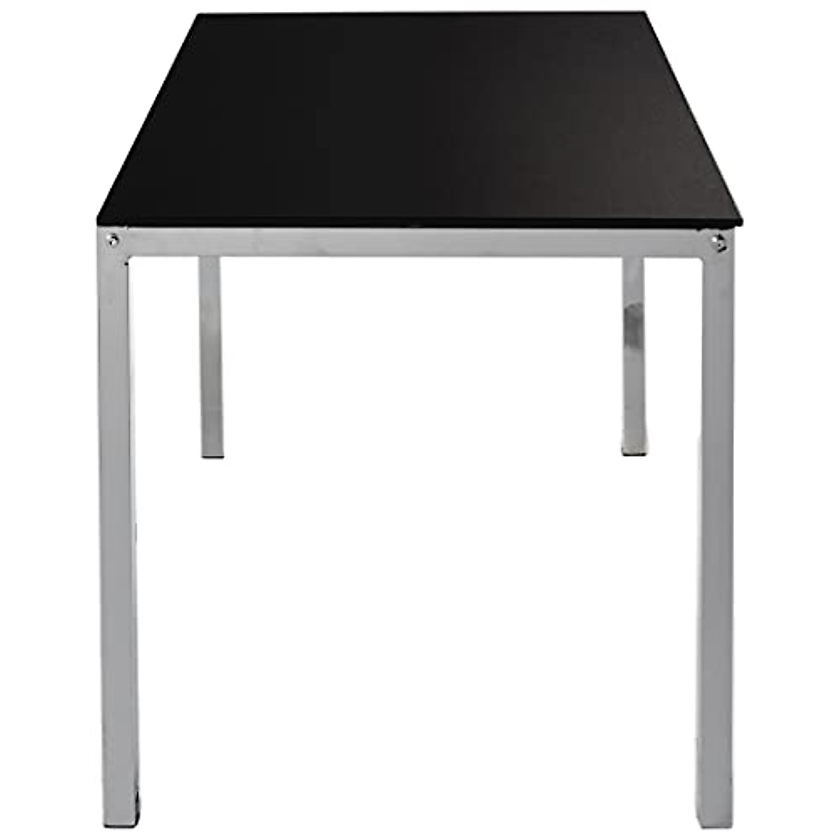 InRoom Designs Kings Brand Furniture - Rectangle Modern Dining Table with Glass top, Chrome Base,