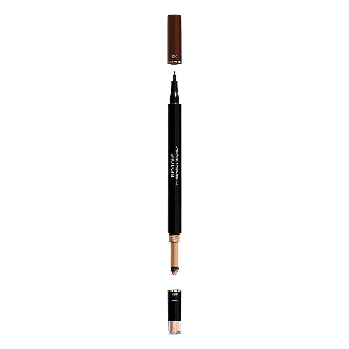 Revlon Colorstay Shape & Glow Eye Brow Marker and Highlighter, Dark Brown, 0.02 Oz (Marker), 0.008 Oz (Highlighter)