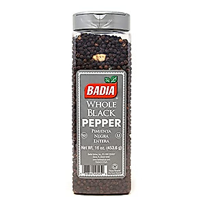 Badia Whole Black Pepper, 16 Ounce (Pack of 6)
