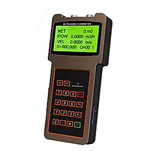Portable Ultrasonic Flow Meter Liquid Flow Meter with 2 High Temperature TS-2-HT and TM-1-HT Transducer and Bracket HS-HT and HM-HT for Pipe Diameter DN25 to 300mm Max Liquid Temperature 160 Degrees