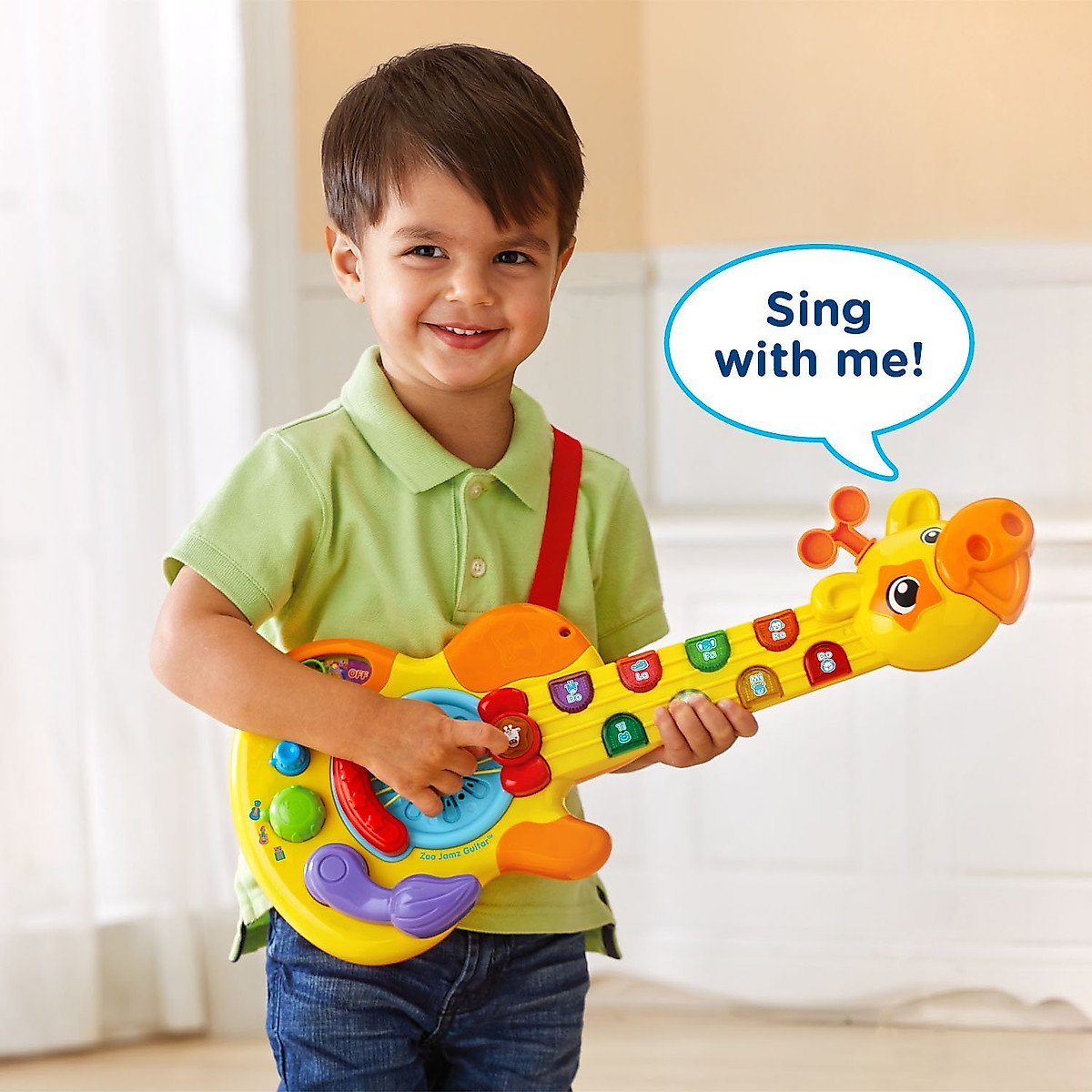 VTech Zoo Jamz Guitar (Frustration Free Packaging), Yellow, 80-179001