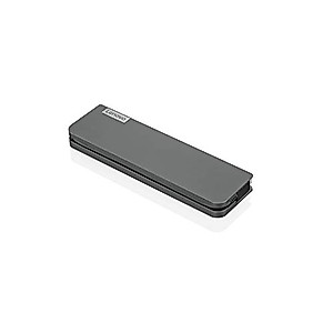 Lenovo USB-C Mini Dock, 7-in-1 Portable Dock with HDMI, VGA, USB-C, USB 3.1, USB 2, 3.5mm Audio, Ethernet, 45W Charging, Compatible with Lenovo, Apple & USB-C Laptops, G0A70065US