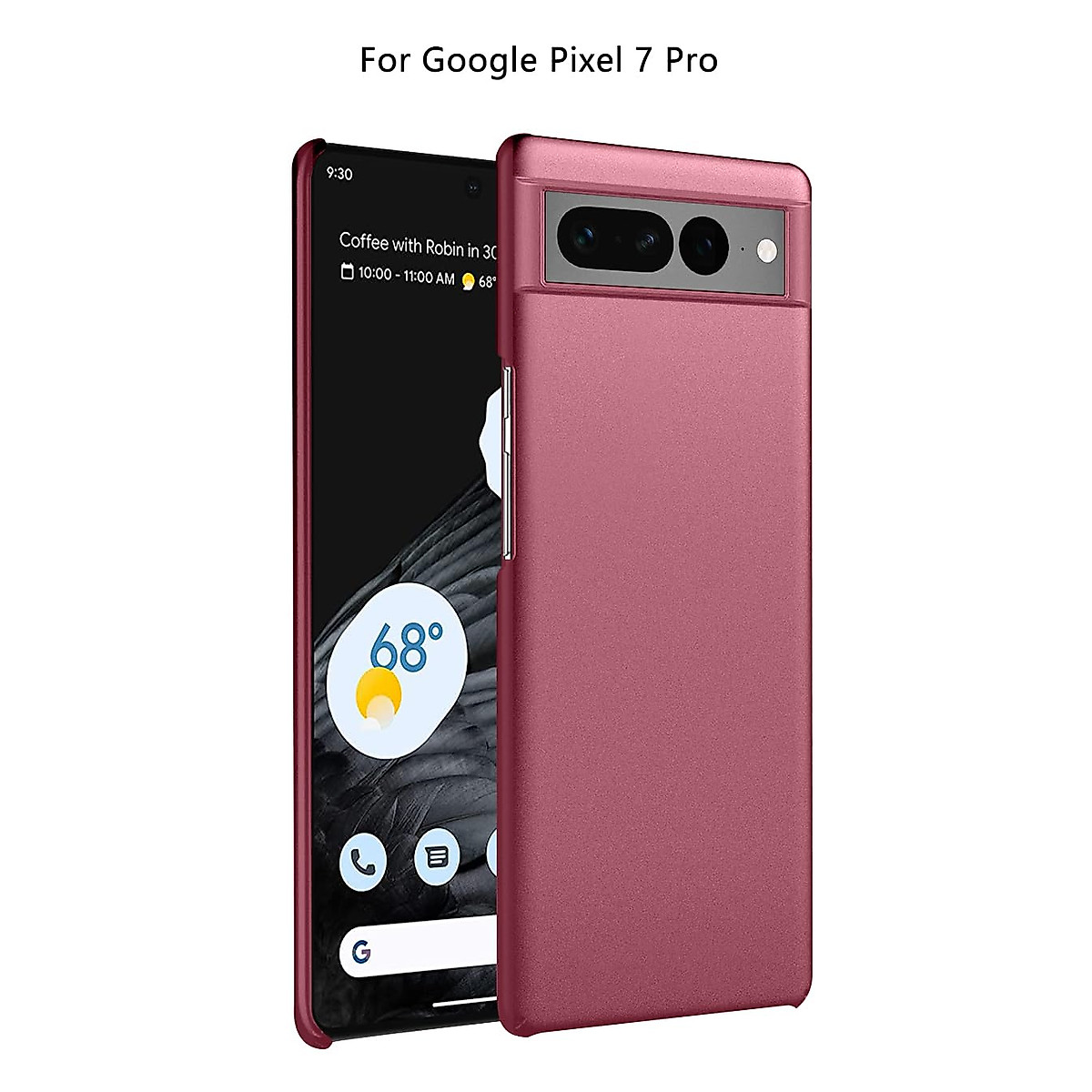 Bastmei for Google Pixel 7 Pro 5G Case (2022),Extremely Light Ultra-Light Super Slim Camera Protection Hard PC Cover Case for Google Pixel 7 Pro 5G (2022)(Gravel Wine Red)