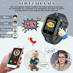 cjc Kids Smart Watch, 4G Kid Smartwatch with GPS Tracker and Calling, SOS Kids Cell Phone Watch, 3-15 Years Boys Girls