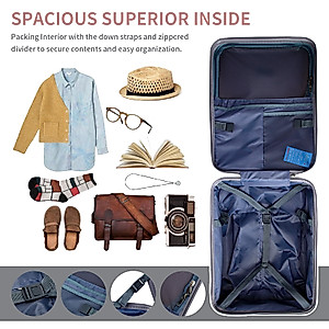 LemoHome Expandable Luggage with Spinner Wheels,Large Suitcases with Child Seat Design,Hard Luggage for Women and Men,20 inch Hardside Carry on Luggage for Travel (Pink)