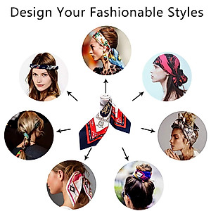 la ceida Satin Silk Scarves for Women and Girls Premium Summer Square Neck Scarf, Ladies Head Hair Scarf and Wraps 27.5 Inch