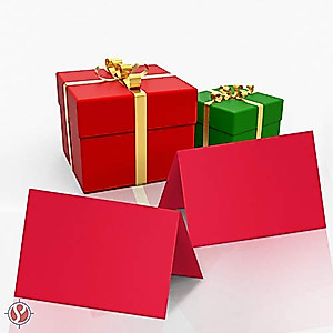 A7 Red Blank Greeting Cards with Envelopes – Great for Holiday, Christmas and New Year Cards | 5” x 7” (Folded) | 25 per Pack