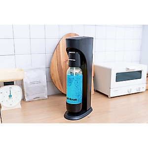 Drinkmate OmniFizz Sparkling Water and Soda Maker, Carbonates Any Drink, PARTY PACK - Includes two 60L CO2 Cylinders, three Carbonation Bottles, and two Fizz Infusers (Matte Black)