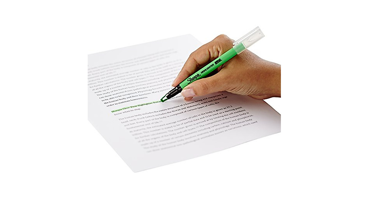 Precise Highlighting: Sharpie Clear View Highlighters, 8 Count