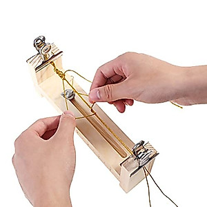 kekafu Wooden Jig Bracelet Maker Wristband Maker Kit, Adjustable Length Paracord Bracelet Maker, Safety Lanyards Weaver DIY Cord Knitting Braiding Tool for Wristband