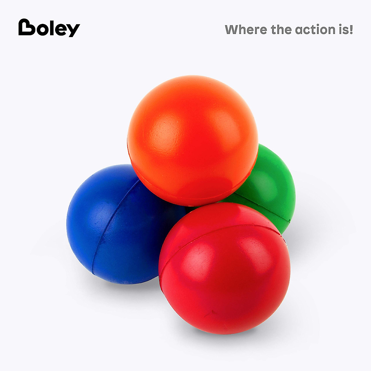 Boley Foam Stress Ball Set - 12 Pack Small Stress Balls for Kids and Adults - Anxiety ADHD Autism and Stress Relief Ball Set - Squishy Squeeze Stretch Round Foam Fidget Balls in Bulk